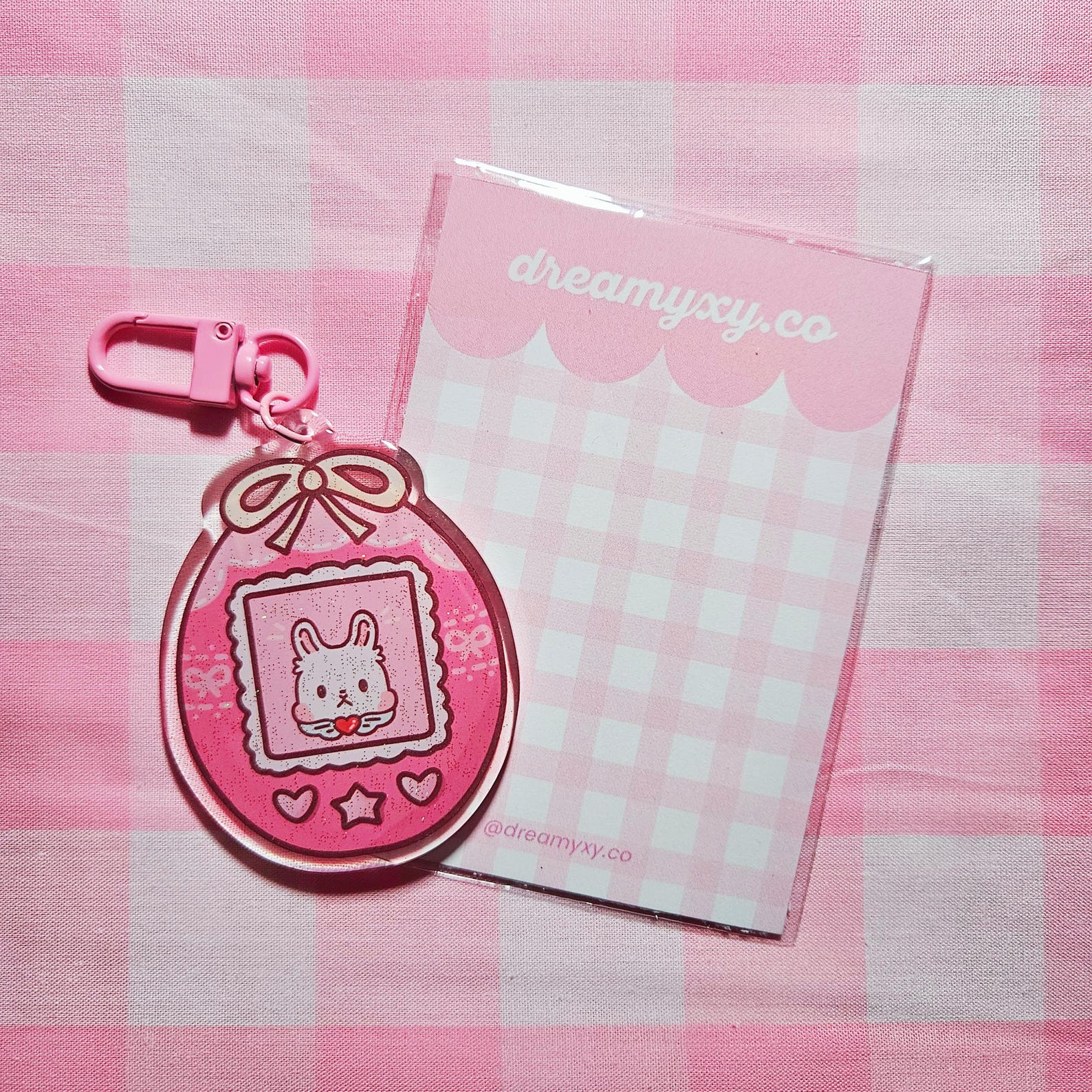 Tamagotchi Keychain - Cute Keychain, Front Side Glitter Epoxy Acrylic ...