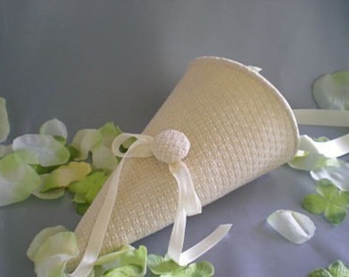 Handwoven Ivory Lace Petal Cone - Etsy