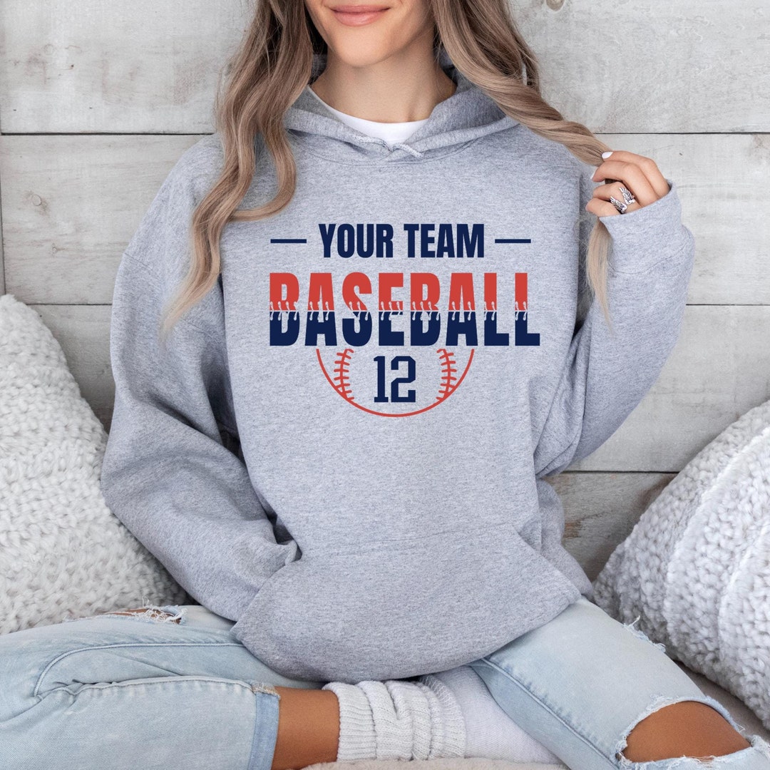 Custom Baseball Hoodie, Personalized Baseball Hoodie, Baseball Team ...