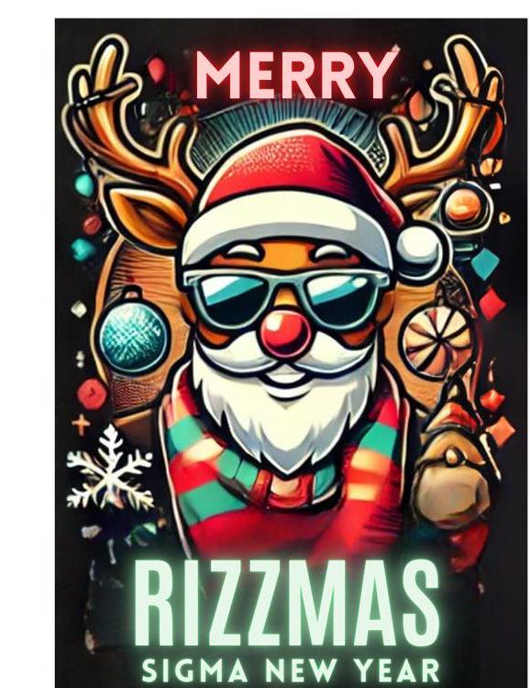 Merry Rizzmas Sigma New Year Hoodie, Kids, Youth, Teen - Etsy