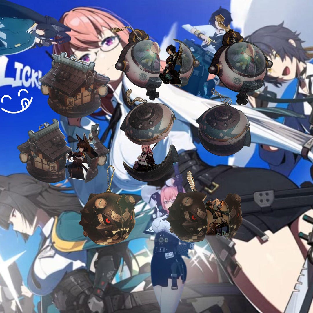 ZZZ Miyabi Yanagi Harumasa W Engine Sliding Keychain Zenless Zone Zero ...