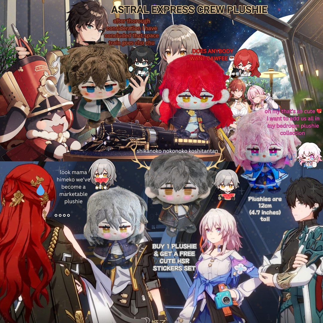 HSR March 7th Plushie Hsr Stelle Plush Hsr Himeko Plush Dan Heng Hsr ...