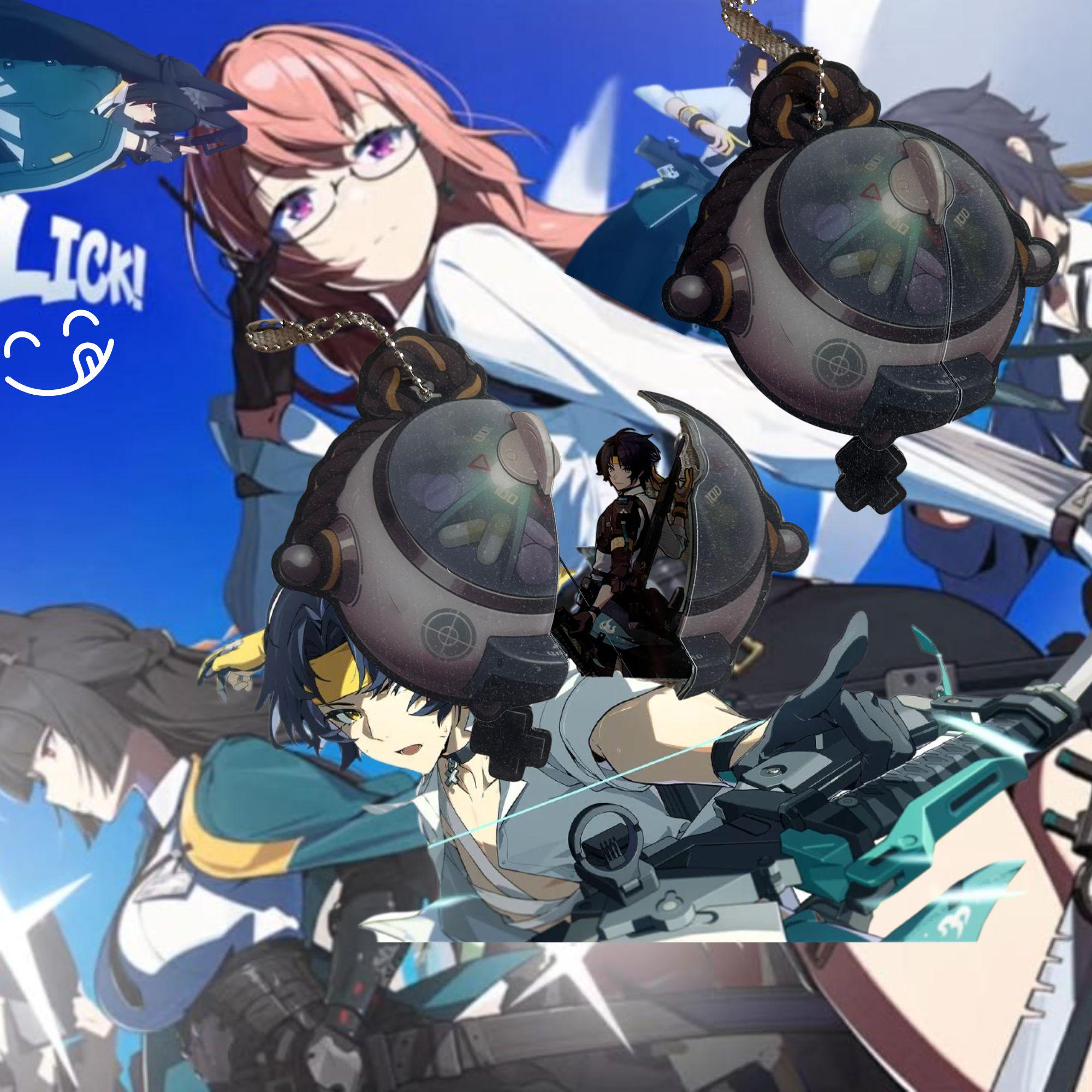 ZZZ Miyabi Yanagi Harumasa W Engine Sliding Keychain Zenless Zone Zero ...