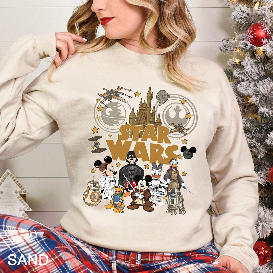 Star Wars Mickey and Friends Sweatshirt, Disney Mickey Han Solo Hoodie ...