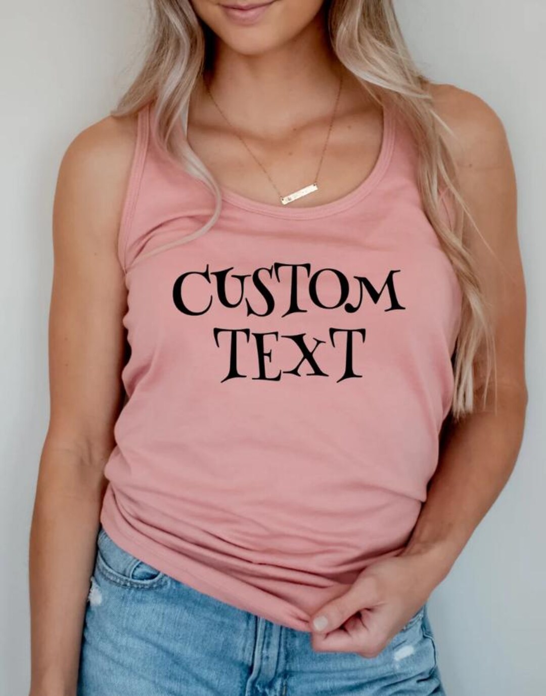 Personalized Text Tank Top for Women, Create Your Own Unique Design for ...