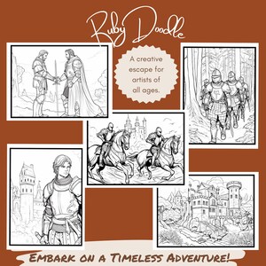 Enchanted Realms - Medieval Castles, Knights, and Dragons - A Coloring ...