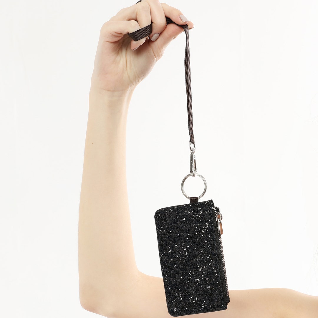 Glitter ID Wallet, Lanyard Wallets for Women, Bling ID Badge Holder ...