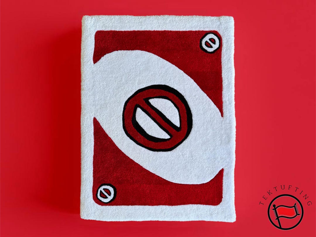 Uno Reverse Card Tufted Rug | Playful Game-inspired Decor | Handmade - Etsy