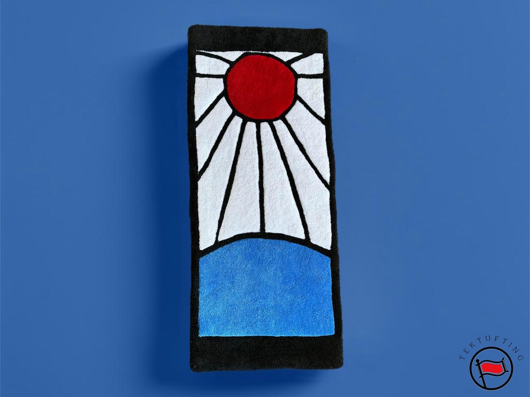 Handmade Tufted Rug - Demon Slayer Earrings Logo Inspired Design ...