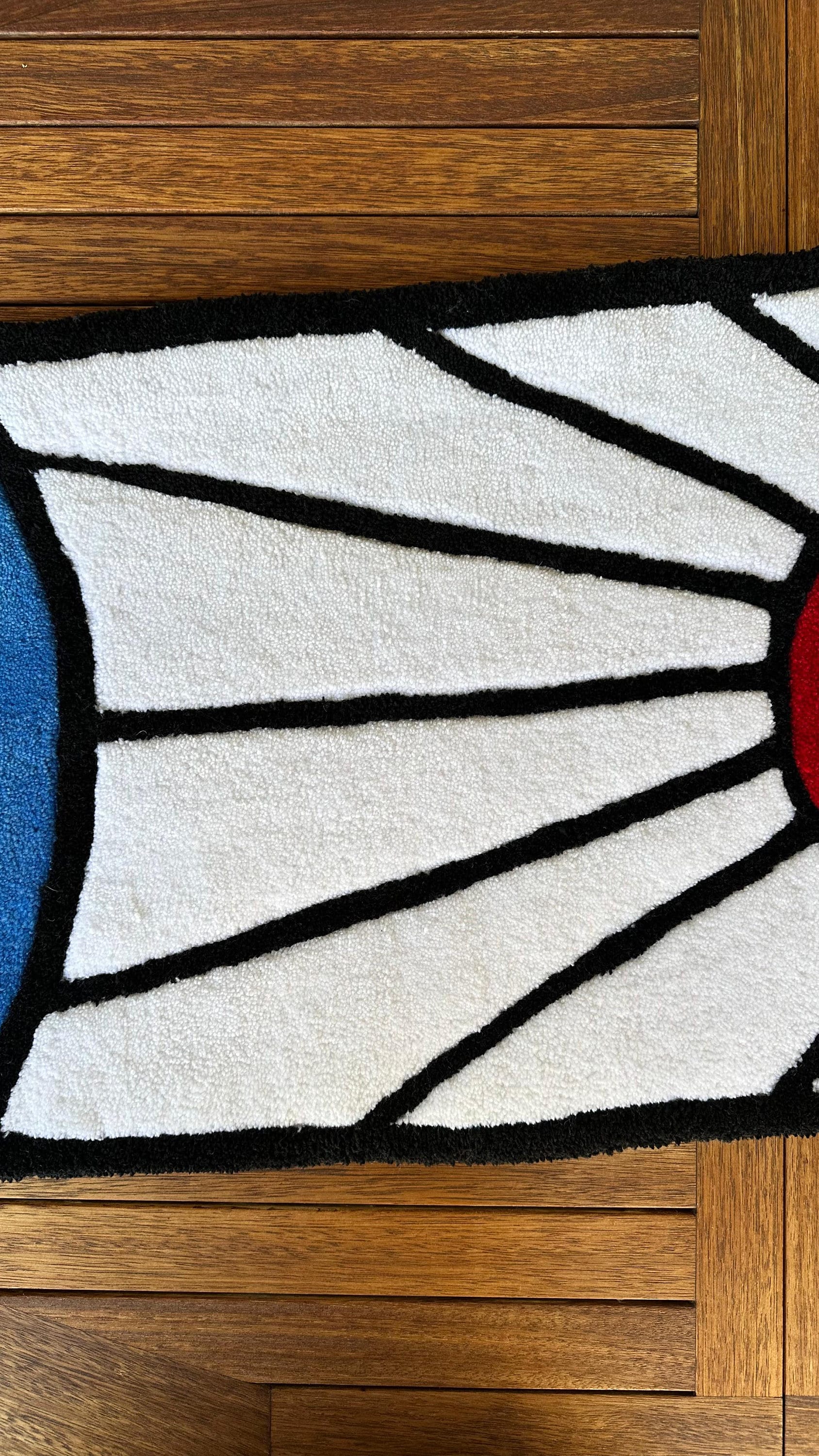 Handmade Tufted Rug - Demon Slayer Earrings Logo Inspired Design ...