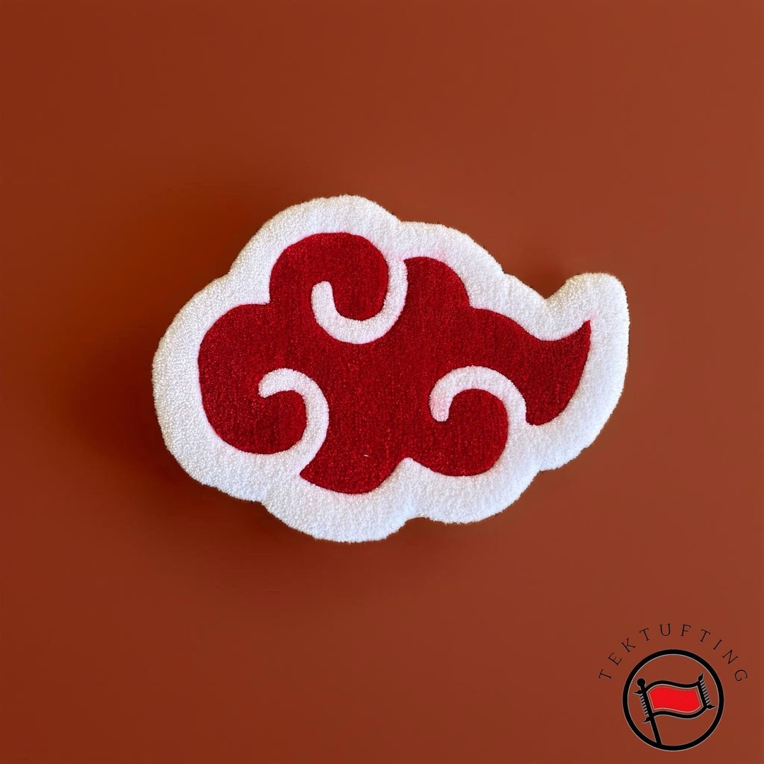 Akatsuki Dragon Anime Red Cloud, Ninja Mat, Handmade Tufted Rug, Carpet ...