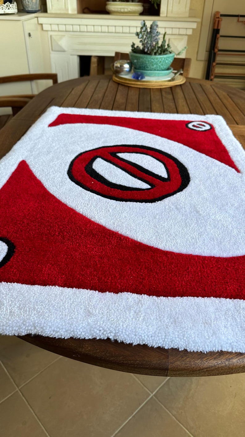 Uno Reverse Card Tufted Rug | Playful Game-inspired Decor | Handmade - Etsy