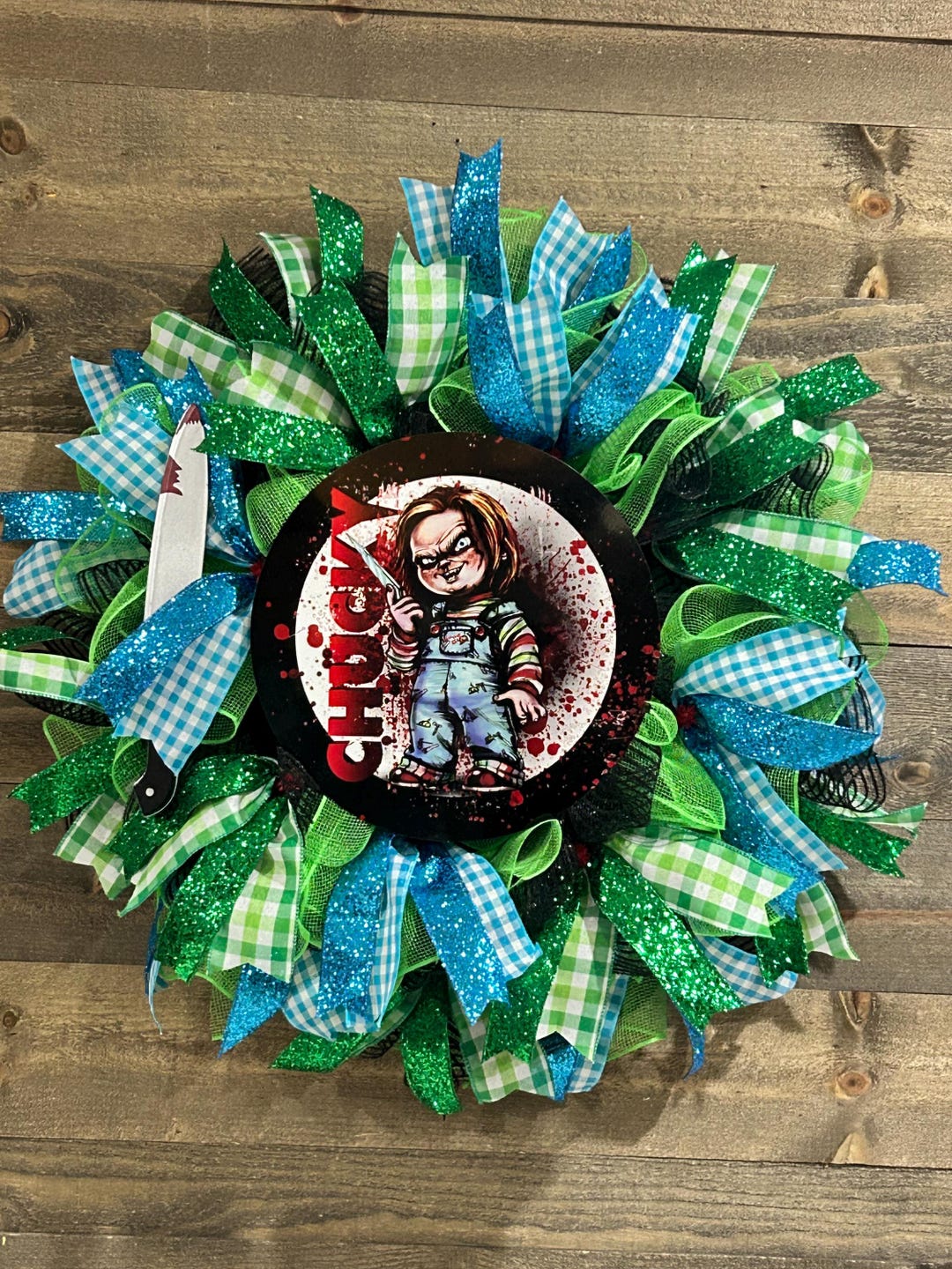 Chucky Child's Play Horror Wreath/halloween/handmade/doll/unique/door ...