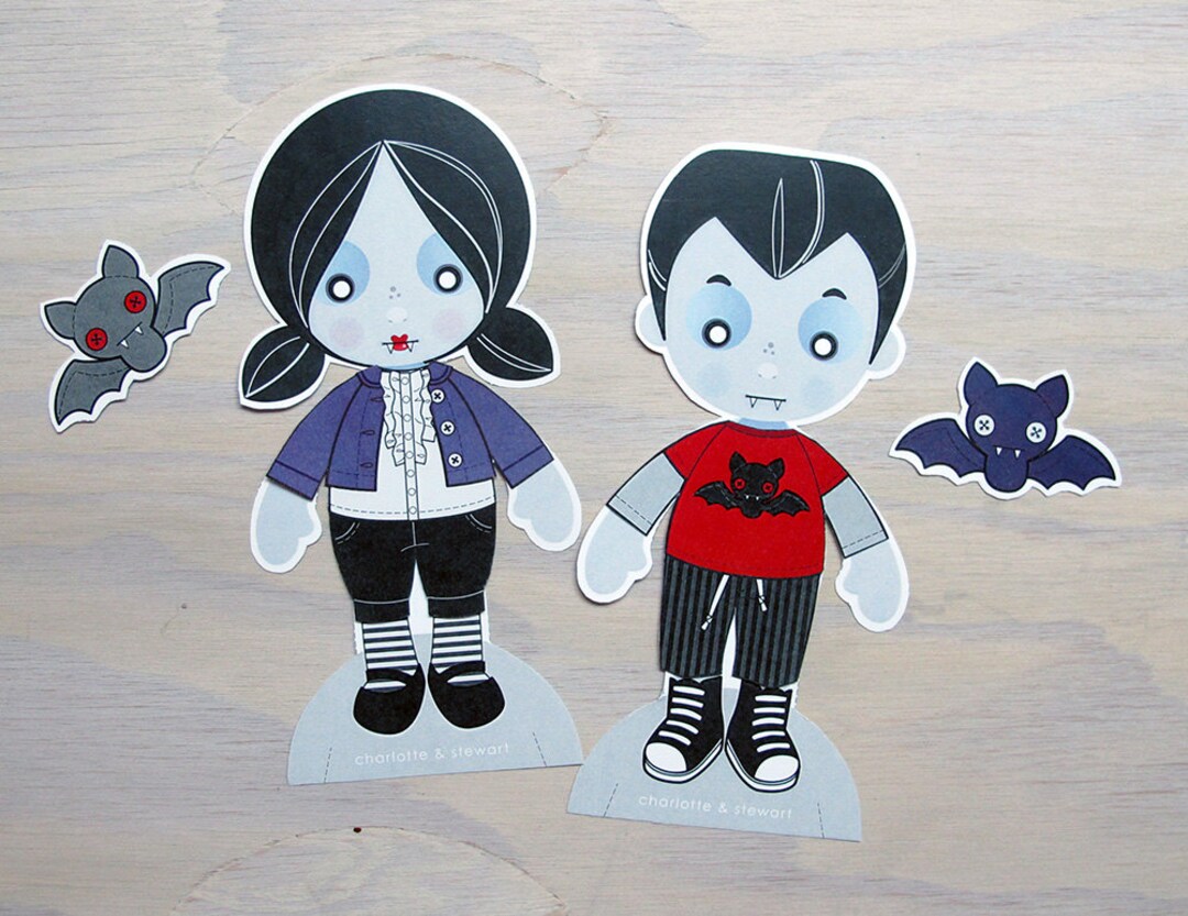 Printable PDF - Vampire Paper Dolls - Etsy