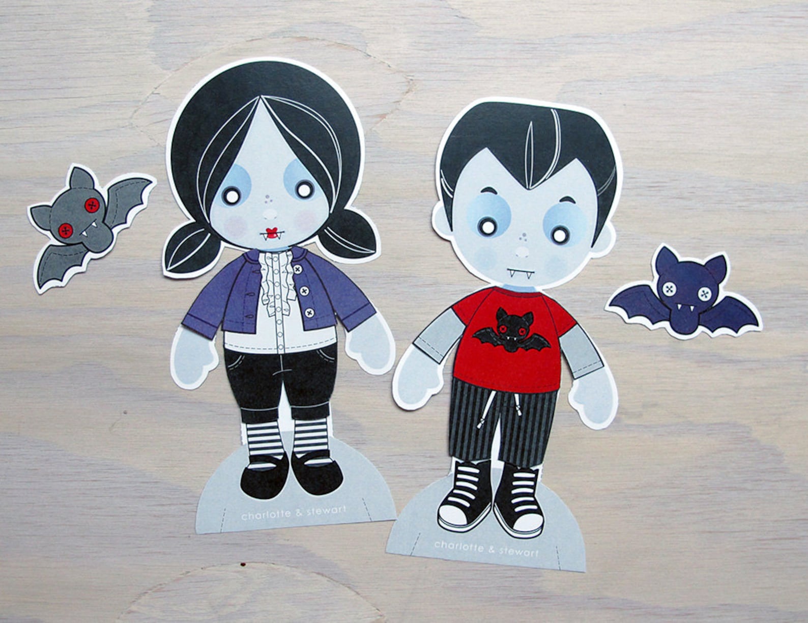 Printable PDF Vampire Paper Dolls - Etsy Portugal