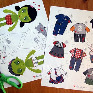 Printable PDF - Zombie Paper Dolls - Etsy