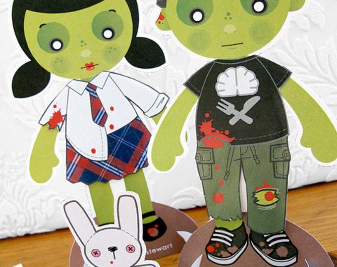 Printable PDF Zombie Paper Dolls - Etsy