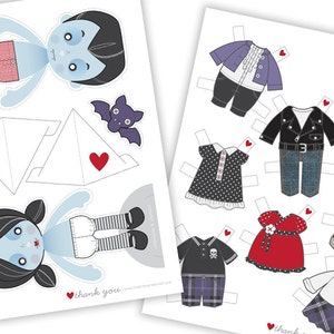 Printable PDF - Vampire Paper Dolls - Etsy