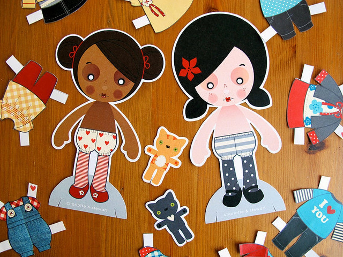 Printable PDF - Paper Dolls - Etsy