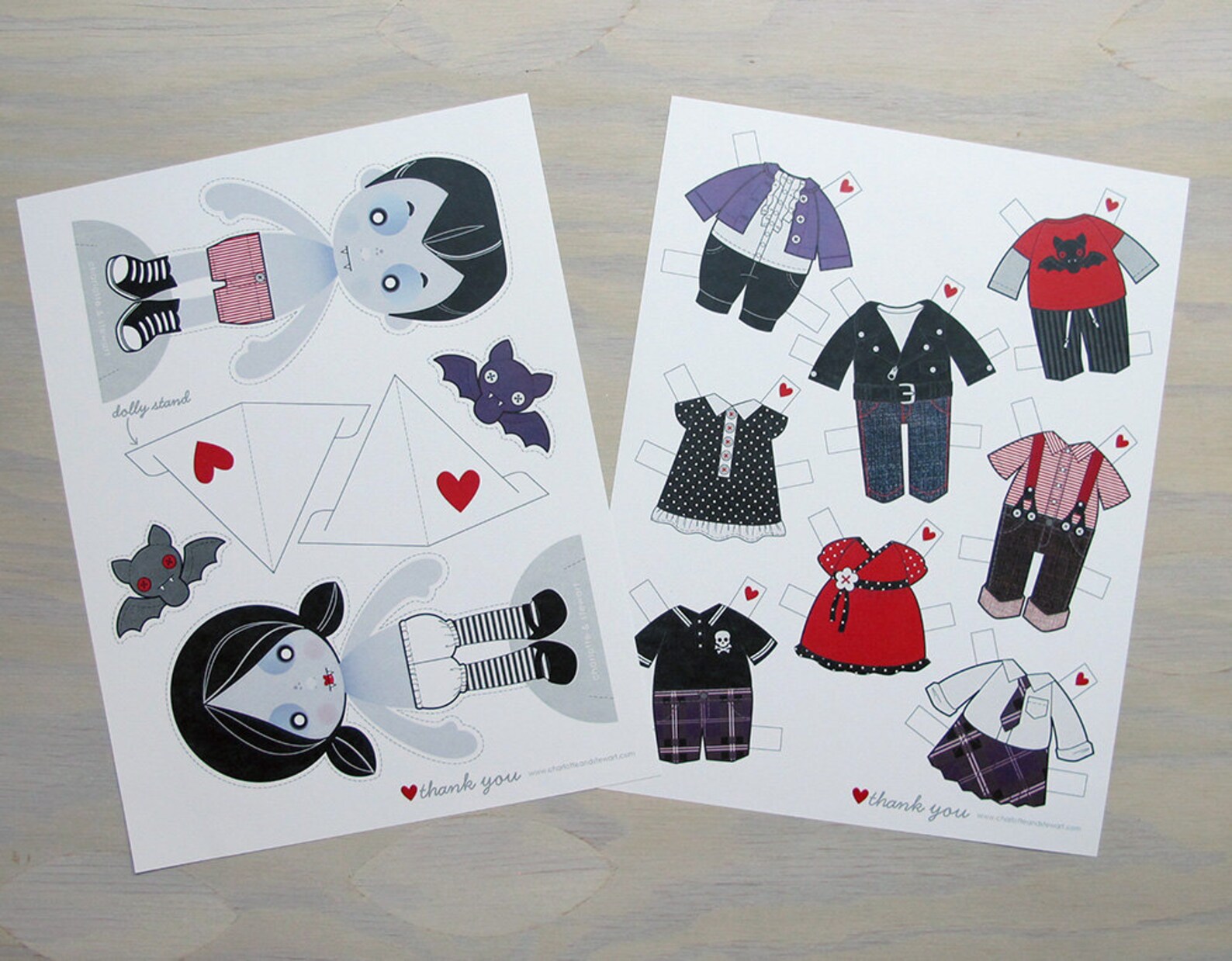Printable PDF - Vampire Paper Dolls - Etsy