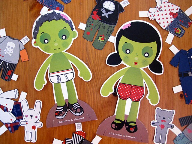 Printable PDF - Zombie Paper Dolls - Etsy