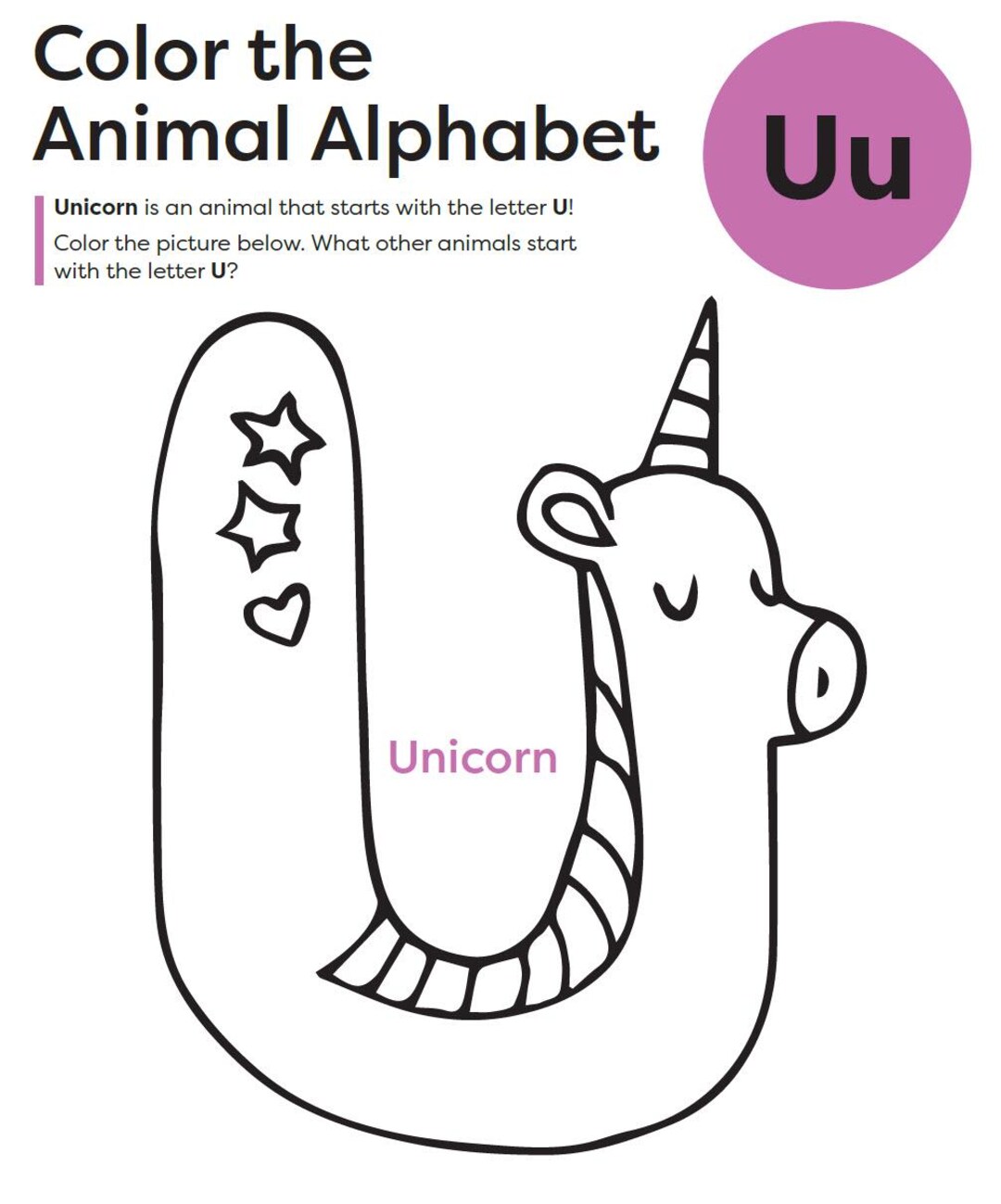 Trace the Alphabet and Coloring the Animal Alphabet - Etsy