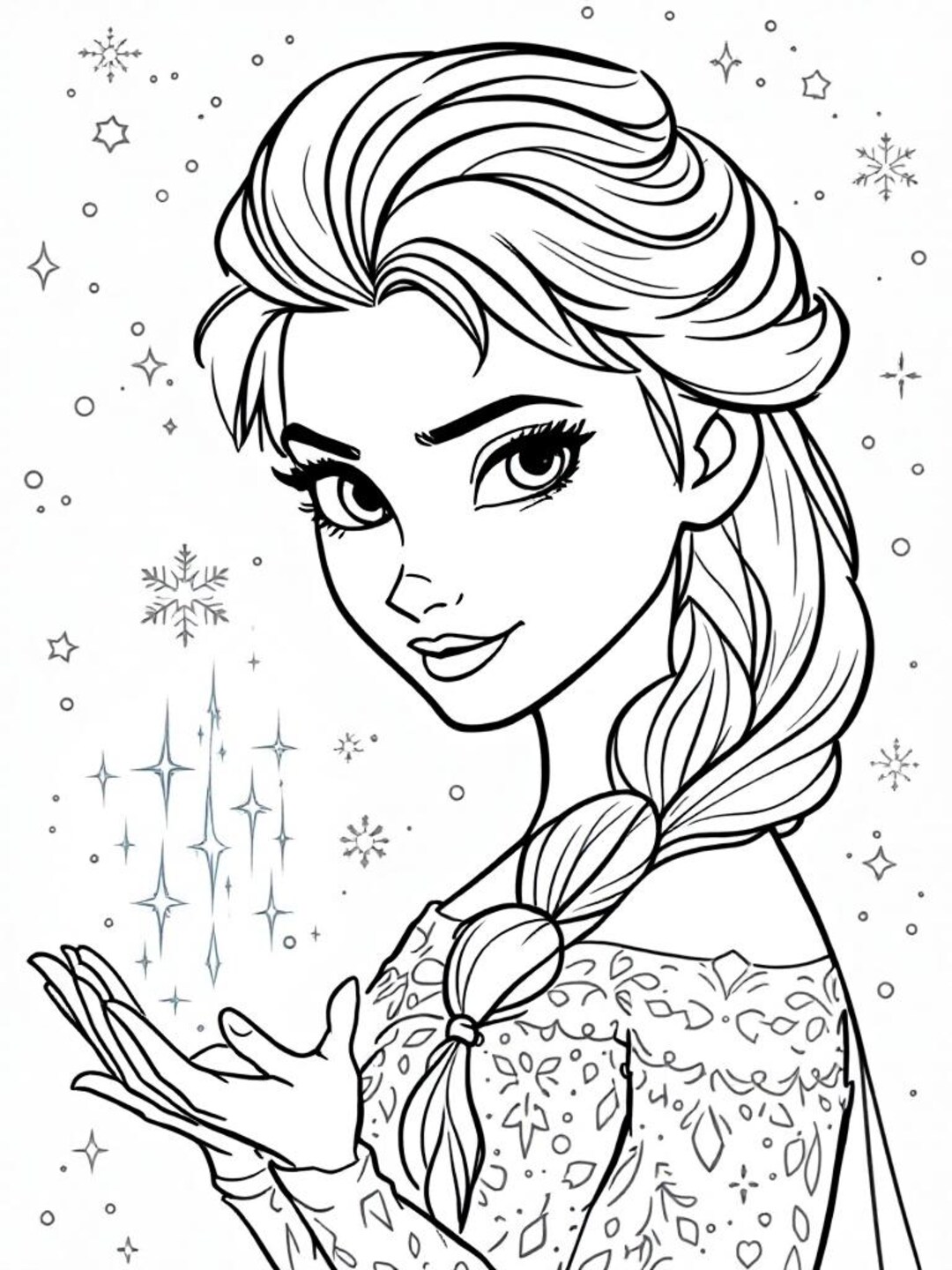 55- Disney Frozen Inspired Coloring Pages With/ Bonus 3 Colored Jpegs ...