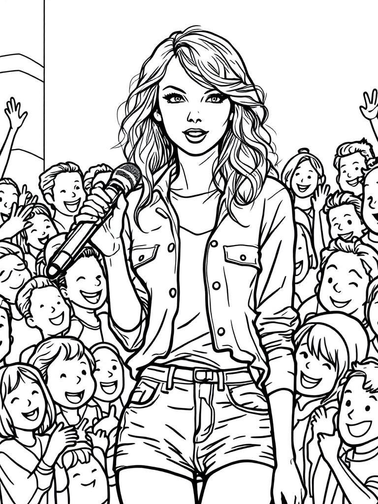 111 - Taylor Swift Inspired Coloring Pages With Bonus Jpegs - Etsy