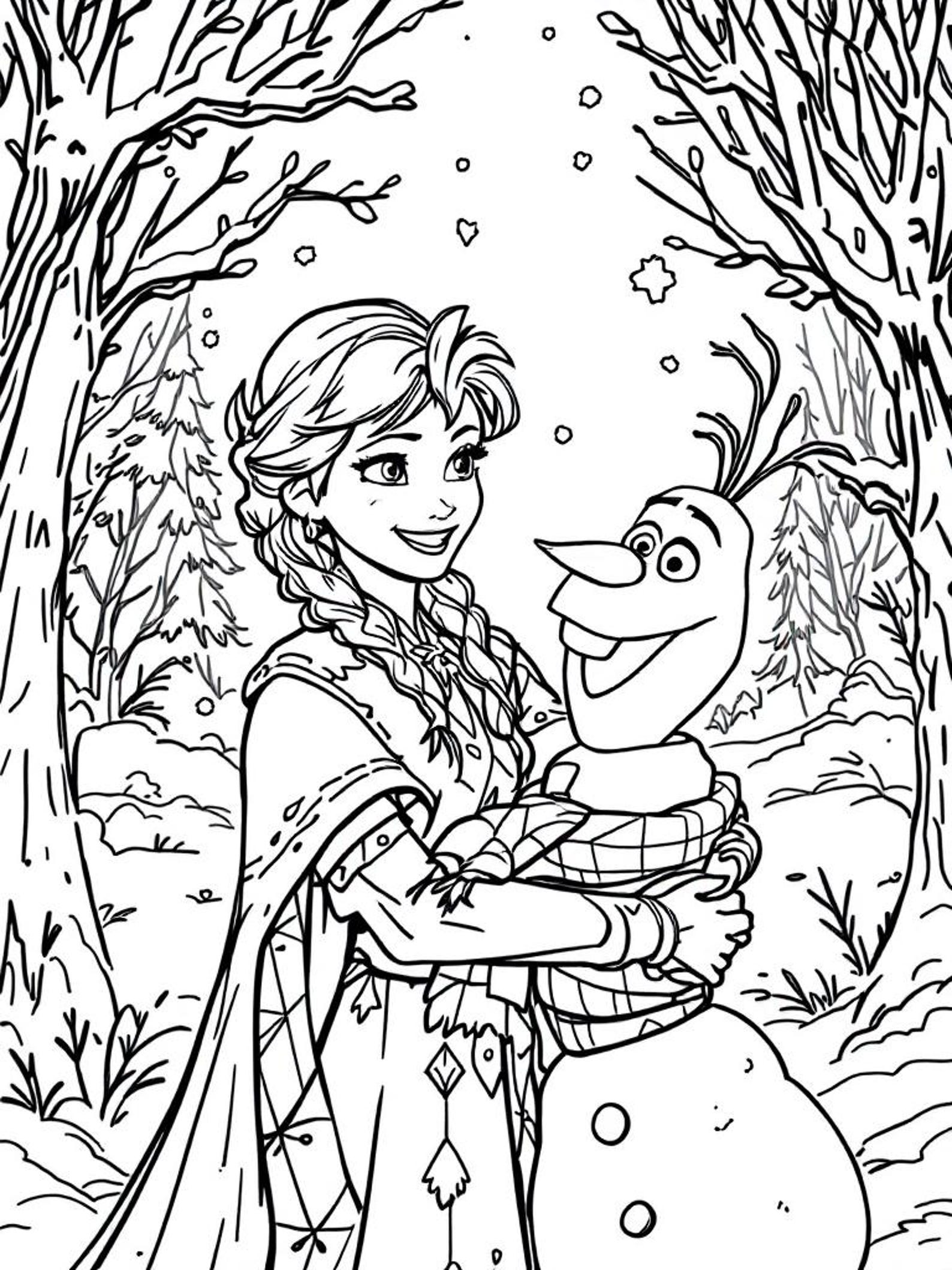 55- Disney Frozen Inspired Coloring Pages With/ Bonus 3 Colored Jpegs ...