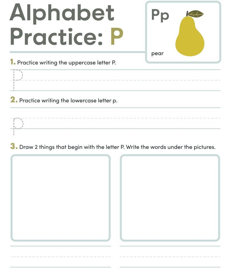 Preschool Learning the Alphabet Downloadable and Printable - Etsy