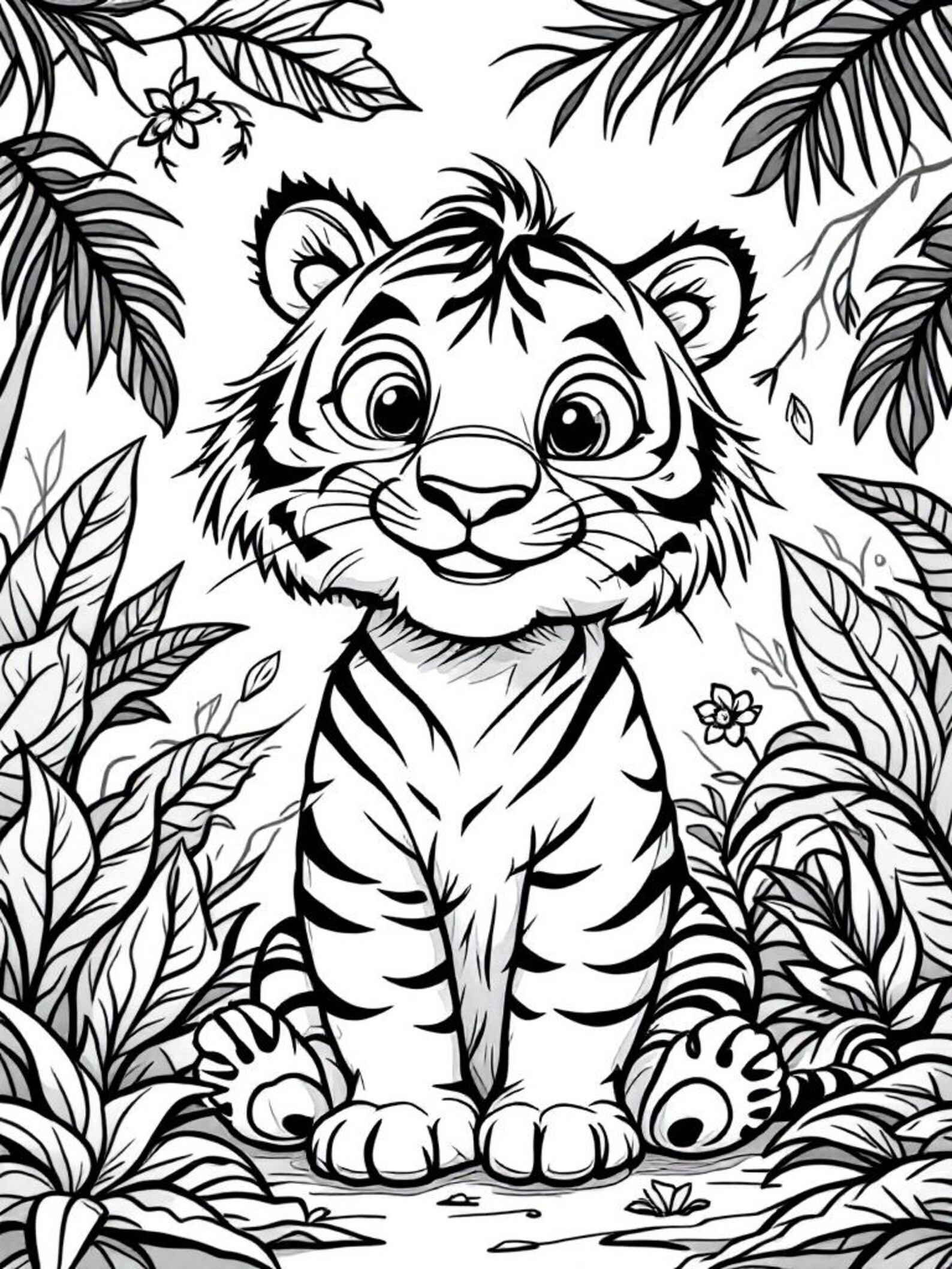 100 - Kids Animal Coloring Pages - Etsy