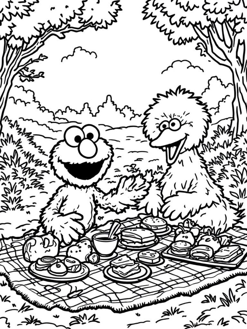 100 Elmo Inspired Coloring Pages With Bonus- 3 Colored Pics- Jpegs ...