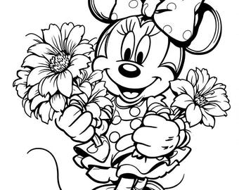 Mickey & Minnie Mouse Coloring Book Instant Download - Etsy