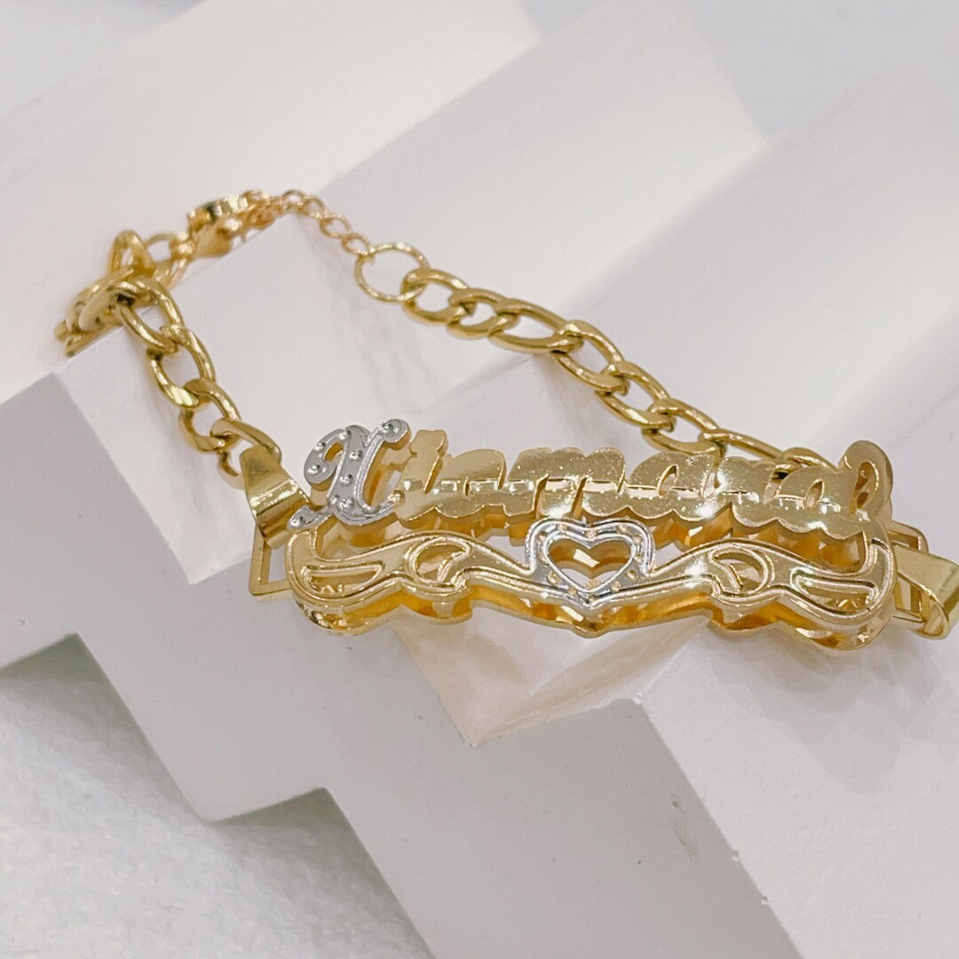 Customized Name Bracelet, Personalized Name Bracelet, Double-plated ...