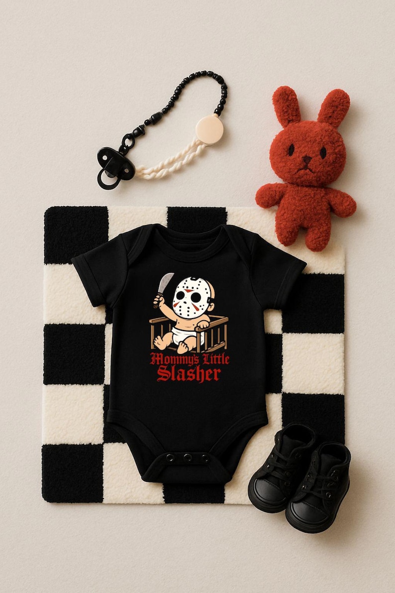 Spooky Slasher Baby Bodysuit – Horror-inspired Toddler Outfit – Creepy ...