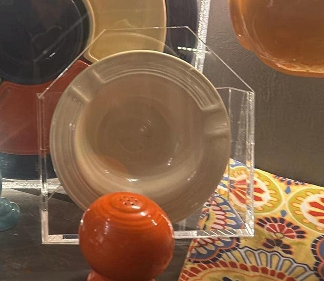 Plexiglass Vintage Fiesta Ashtray Display - Pottery Not Included - Fits ...