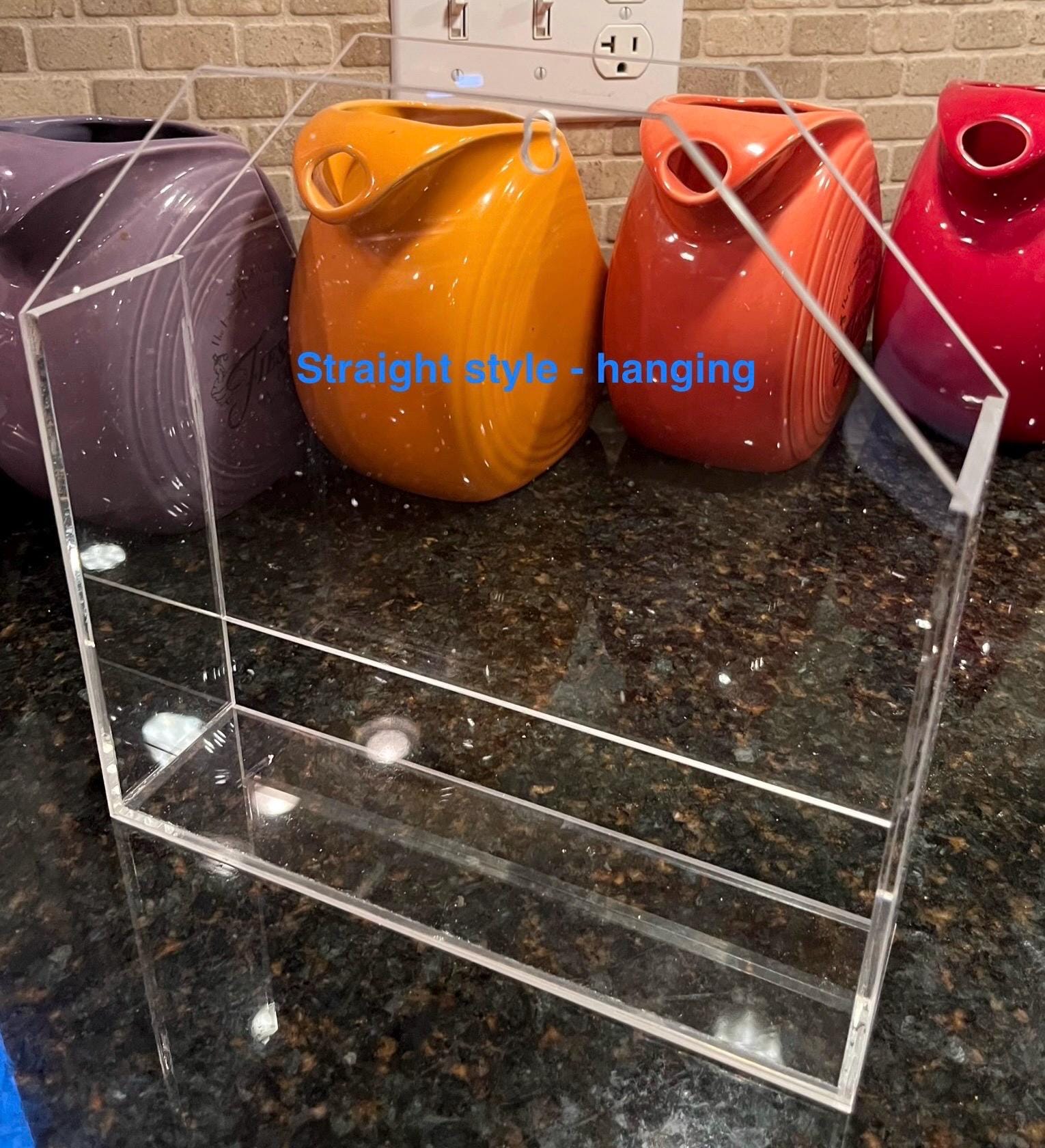 Plexiglass Wall Hanging Vintage Fiesta Relish Tray Holder - Straight ...