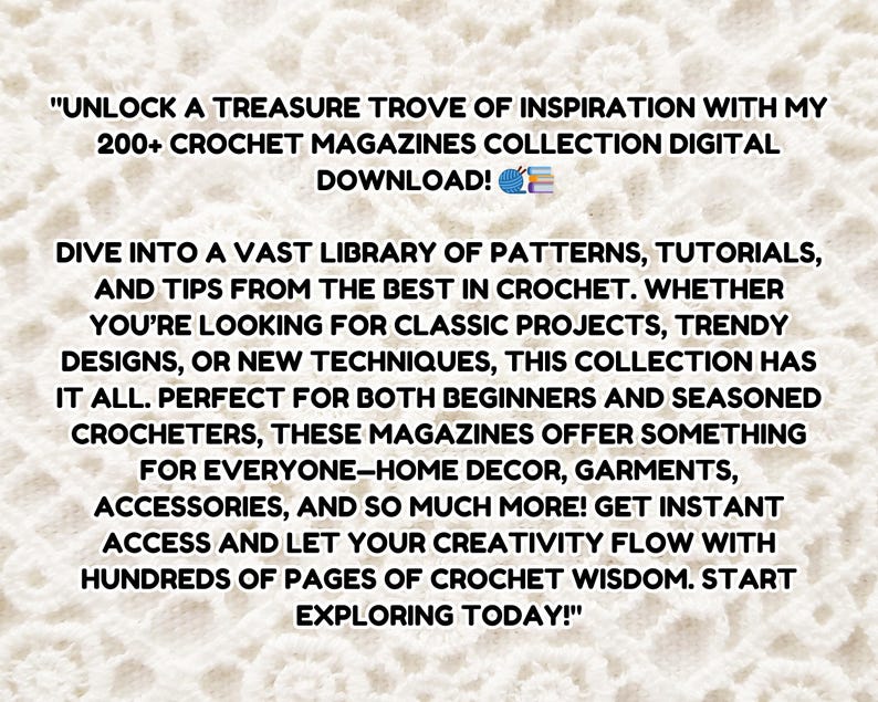 200 Crochet Magazine Collection, Crochet, Crochet Patterns, Crochet ...