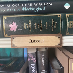 Bookshelf Labels - Etsy