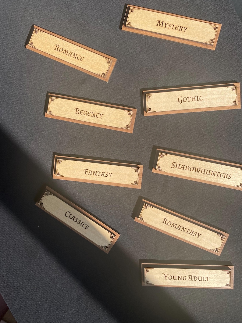 Bookshelf Labels - Etsy