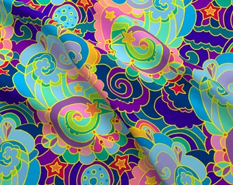 Psychedelic fabric | Etsy
