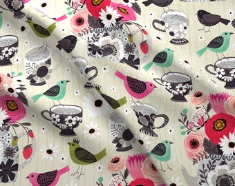 Tea party fabric | Etsy