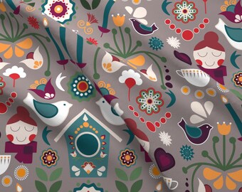 Scandinavian fabric | Etsy