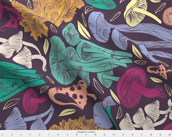 Mushroom fabric | Etsy