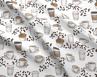 Coffee fabric | Etsy