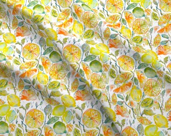 Citrus garden fabric | Etsy