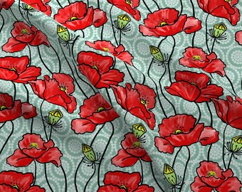 Bright flower fabric | Etsy