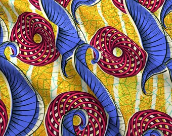 Purple african fabric | Etsy