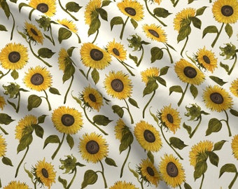 Sunflower fabric | Etsy