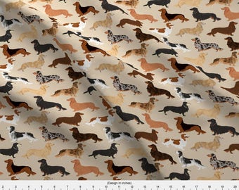 Dachshund fabric | Etsy